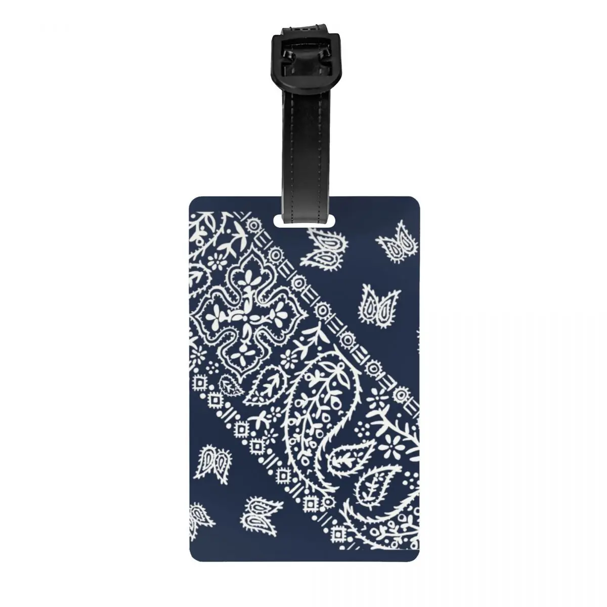 Custom Bandana Pattern Luggage Tag Privacy Protection Baggage Tags ...