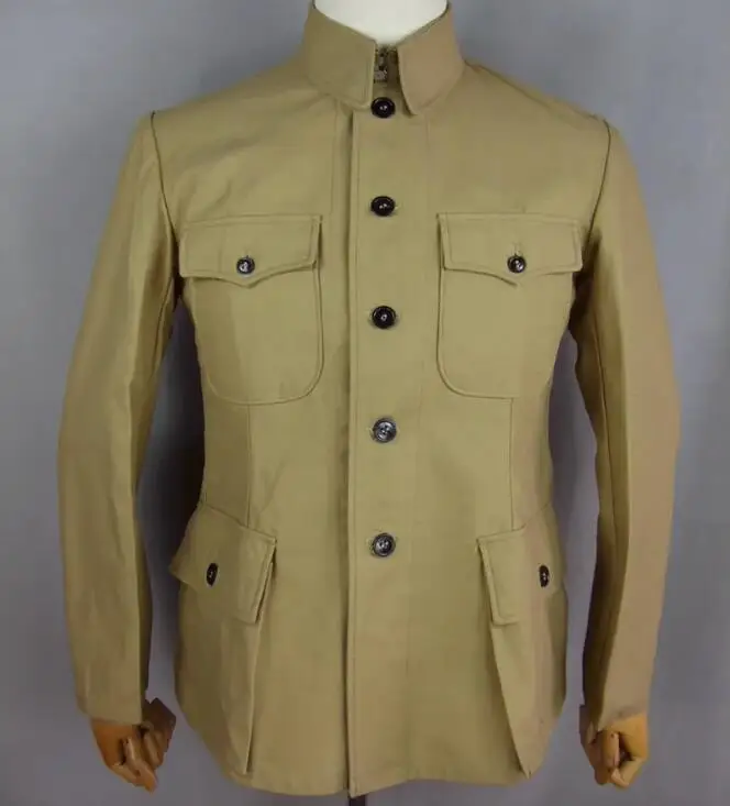 Chinese Zhongshan Jacket Vintage Four Pocket Leader Blazer Cotton Coat ...