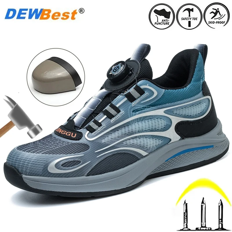 Rotating-Button-Men-Work-Safety-Shoes-Anti-puncture-Work-Sneakers ...