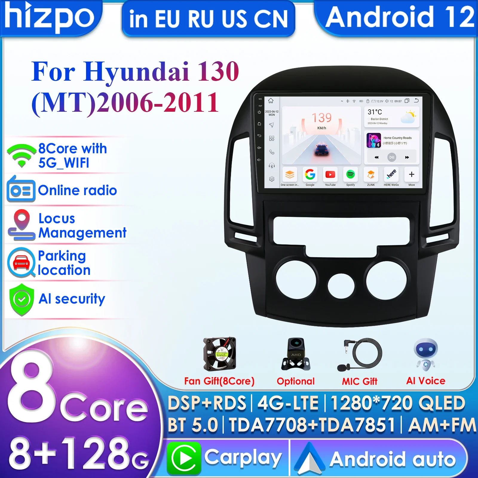 For-Hyundai-I30-2006-2007-2008-2009-2010-2011-Car-Radio-Multimedia ...