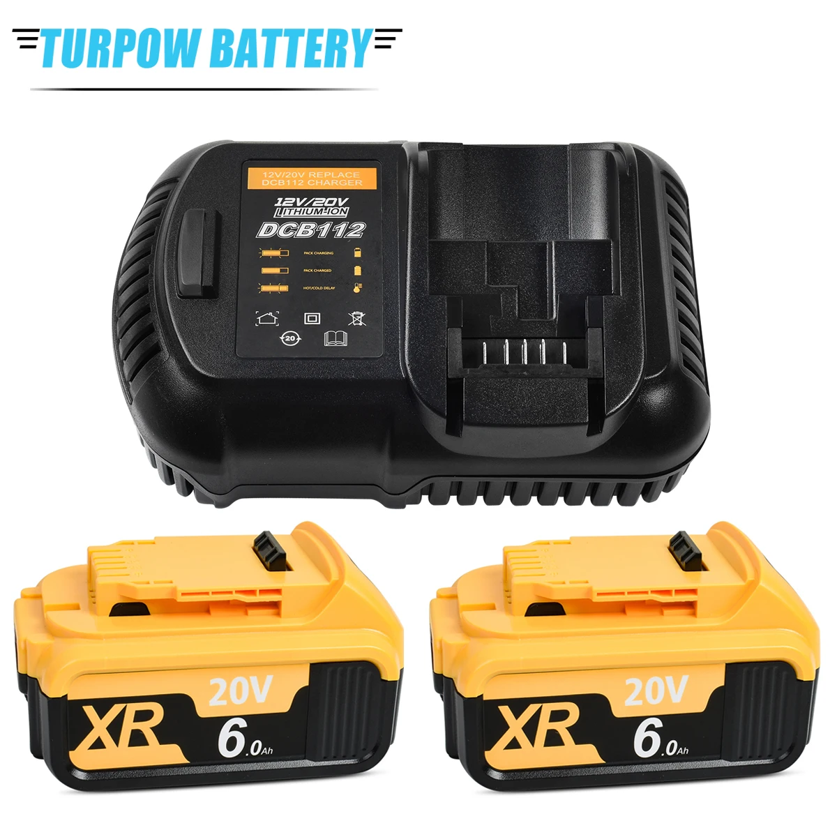 Latest DCB200 20V 600mAh Battery and charger For DeWalt 18V DCB184 ...