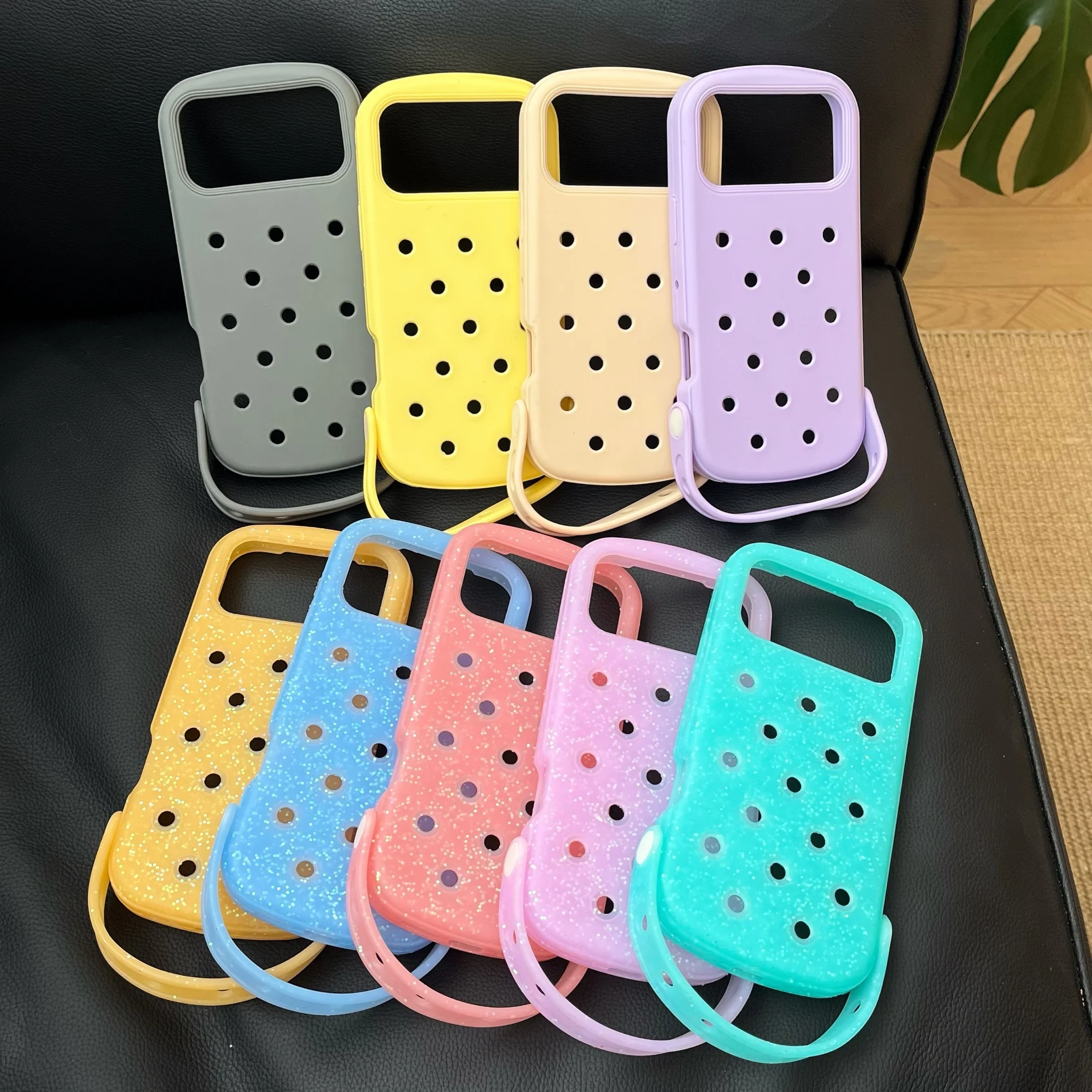 For Crocs Bling Silicone Case For iPhone 17 16 15 14 13 Pro Max ...