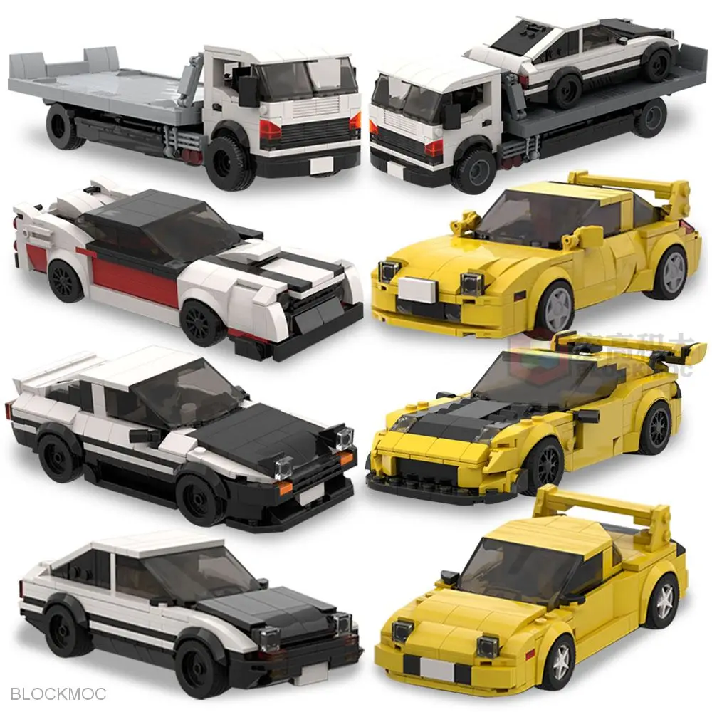 MOC-Bricks-Initial-D-AE86-GT-Mazda-RX7-FD3S-FD-Trailer-Mx-5-Racing ...