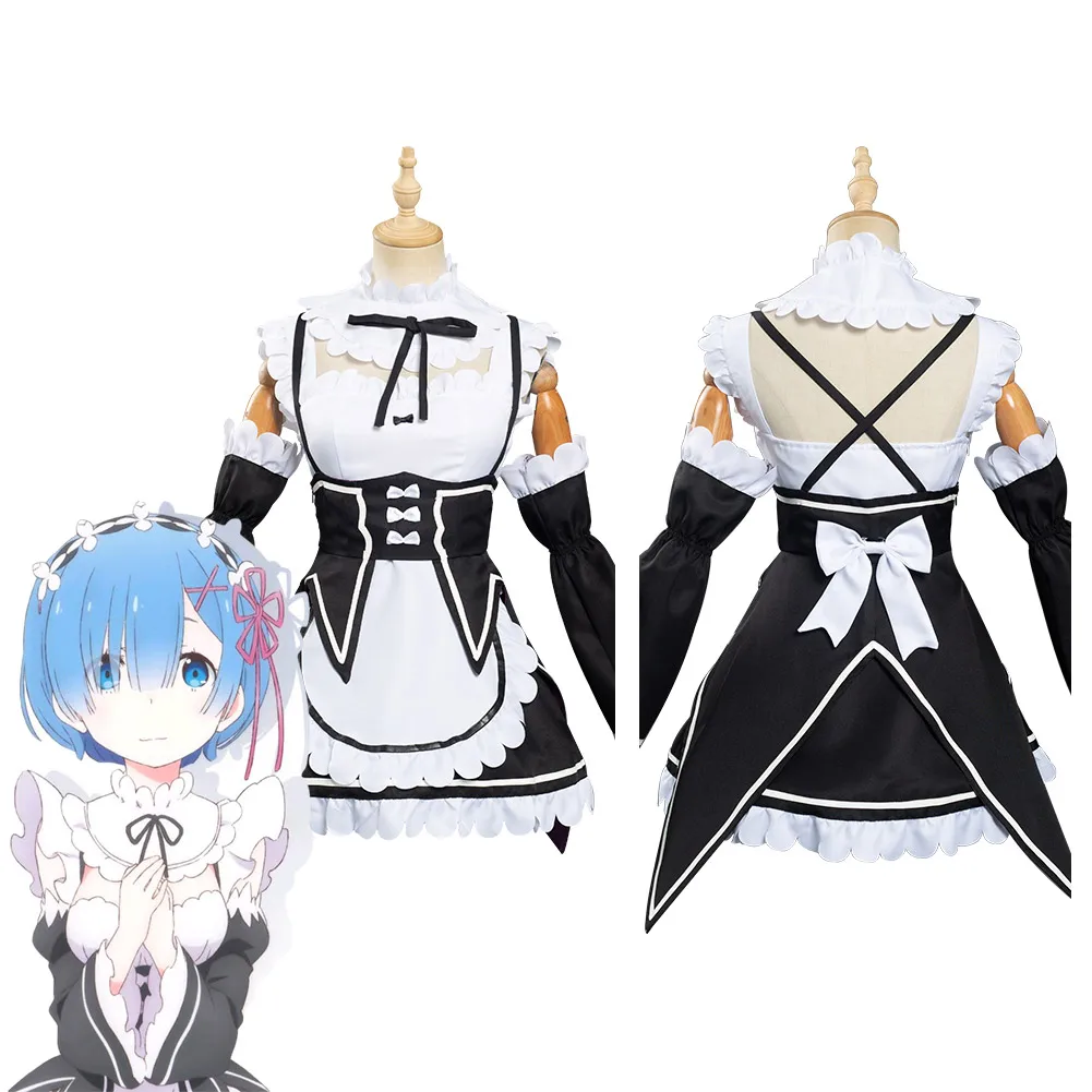 Anime Re:zero Life In A Different World From Zero Cosplay Costume Ram ...