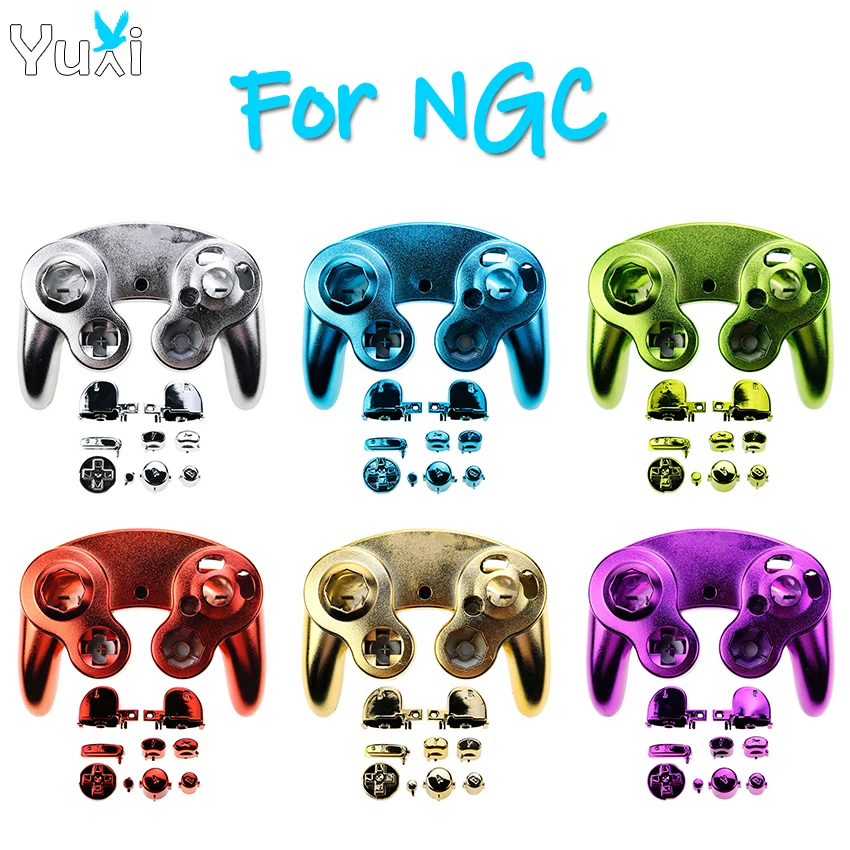 YuXi-carcasa-cromada-para-Gamecube-NGC-Controller-cubierta-de-mango ...