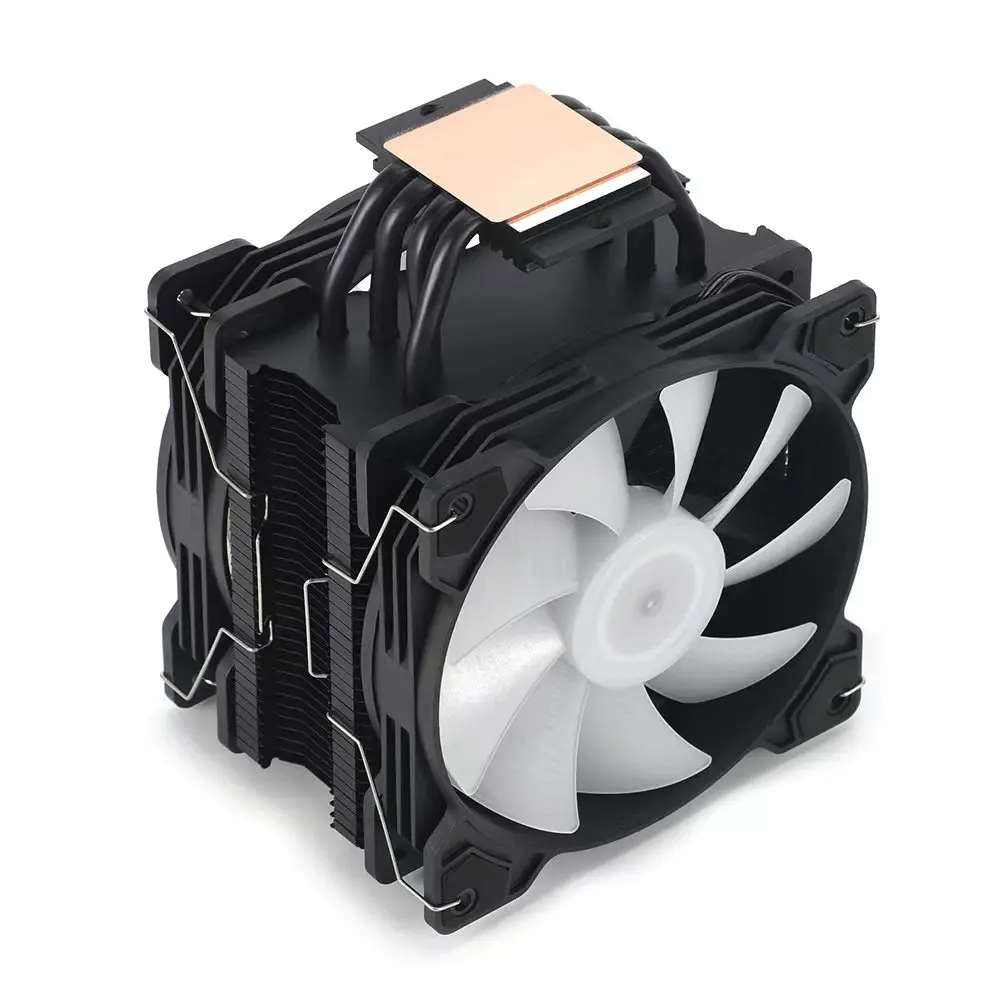 Cpu cooler 4 tubos de calor argb 120mm pwm 4 pinos silencioso ...