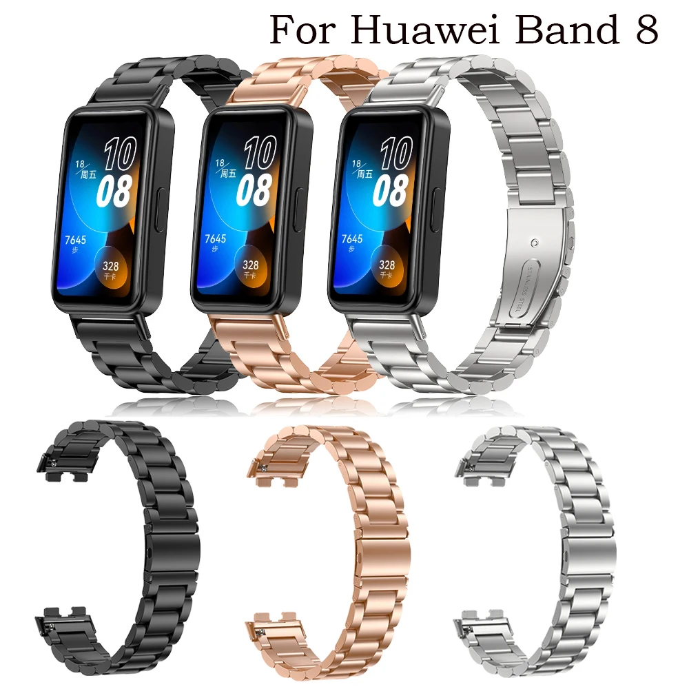 Metal-Strap-For-Huawei-Band-8-Smart-WatchStrap-Band-Stainless-Steel ...
