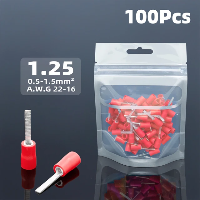 Pvc Szigetelt Penge Terminál Elektromos Huzal Végű Lapos Tű Krimp ...