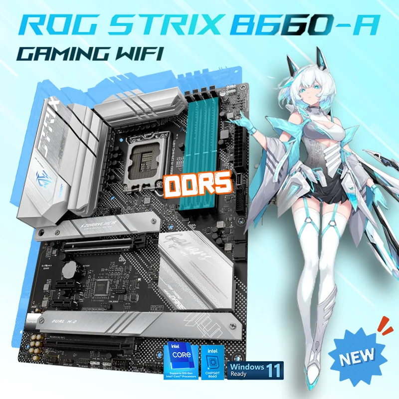 Asus-placa base ROG STRIX B660-A LGA 1700, para juegos, WIFI, B660, suppet 12th gen, CPU DDR5 ...