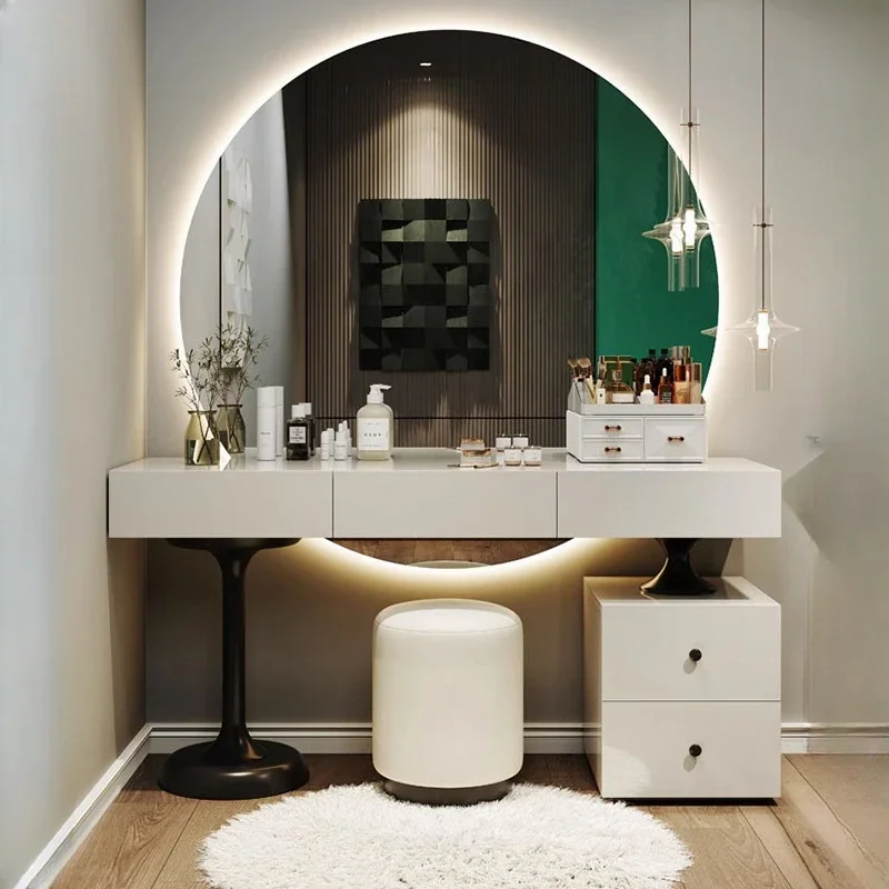 White-Multifunctional-Dressing-Table-Box-Drawer-Charm-Luxury-Dressing ...