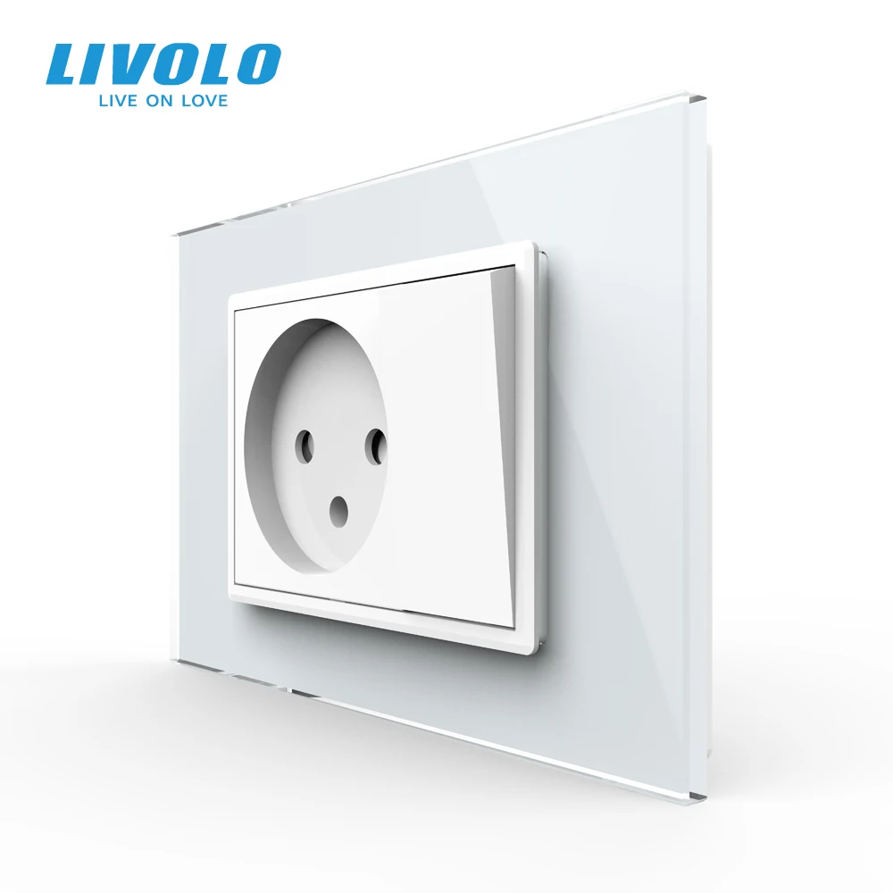 Livolo-Israel-Power-Socket-with-1key-button-switch-cystal-glass-panel ...