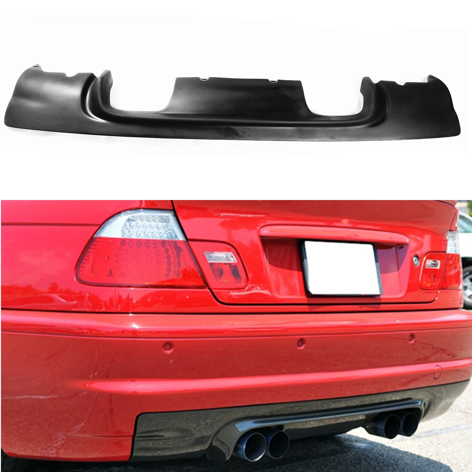 Car-Rear-Lower-Bumper-Diffuser-Lip-For-BMW-E46-M3-2000-2006-COUPE-2 ...