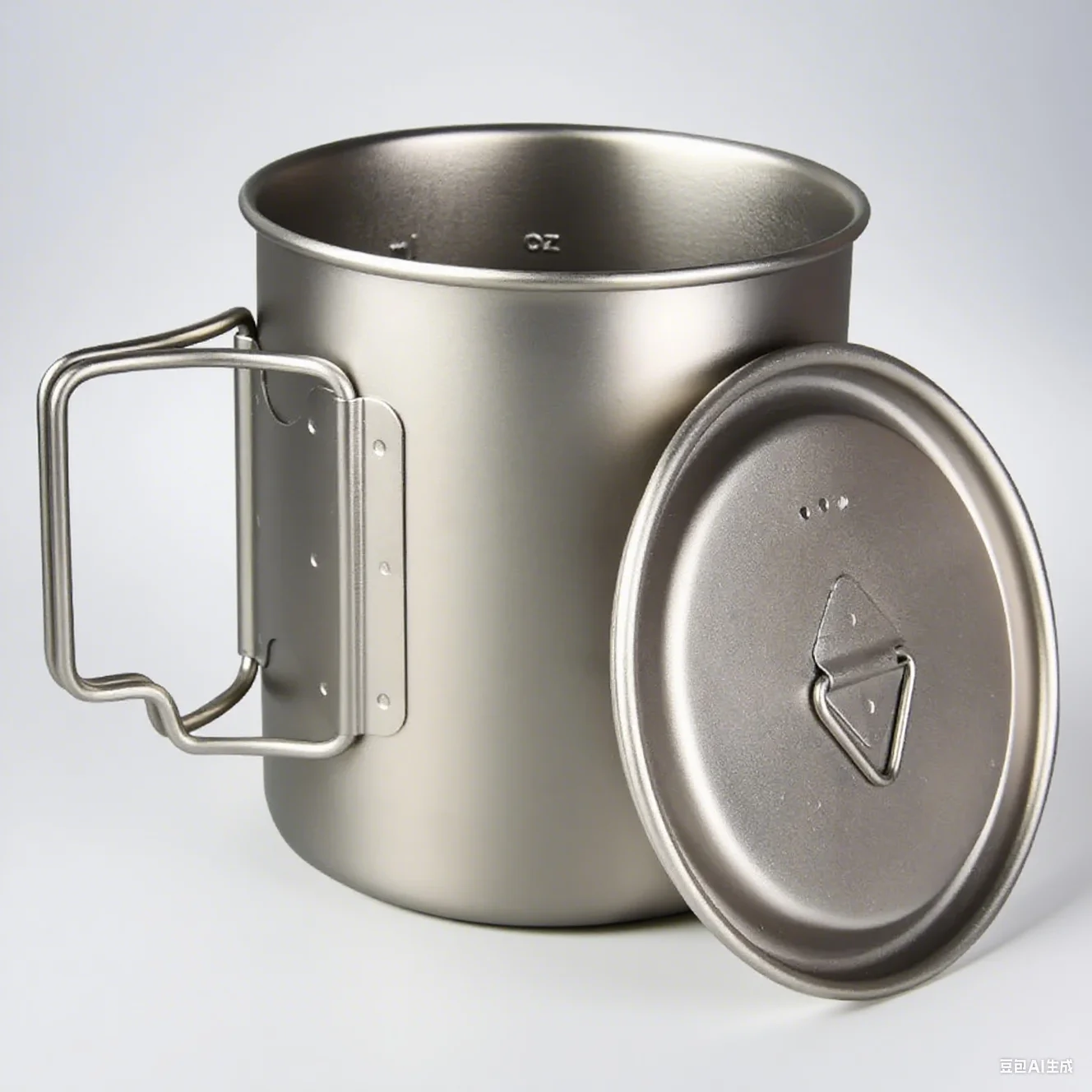 750ml Titanium Camping Mug Portable Folding Travel Cup Outdoor Water ...