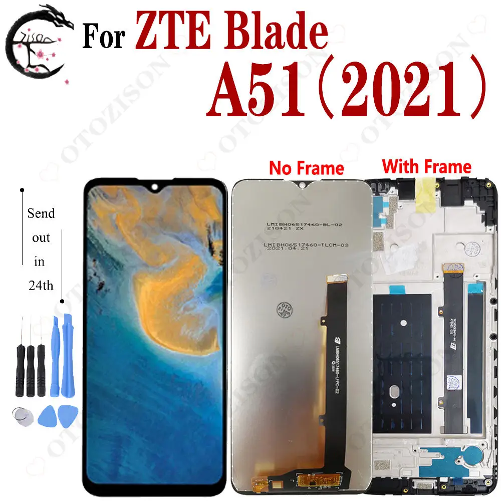 LCD-With-Frame-For-ZTE-Blade-A51-2021-Display-Screen-Touch-Digitizer ...