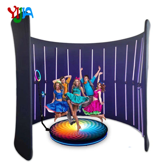 Black Custom Camera Video Photostudio Grand 360 Photo Booth Enclosure ...