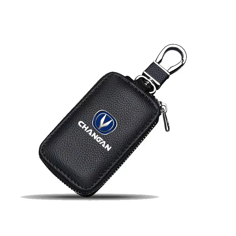 Leather-Car-Key-Case-Keychain-Zipper-Key-Case-Bag-for-CHANGAN-CS35-CS55 ...