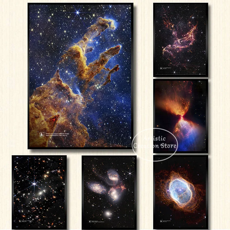 James-Webb-Space-Telescope-Canvas-Painting-Science-Posters-and-Prints ...