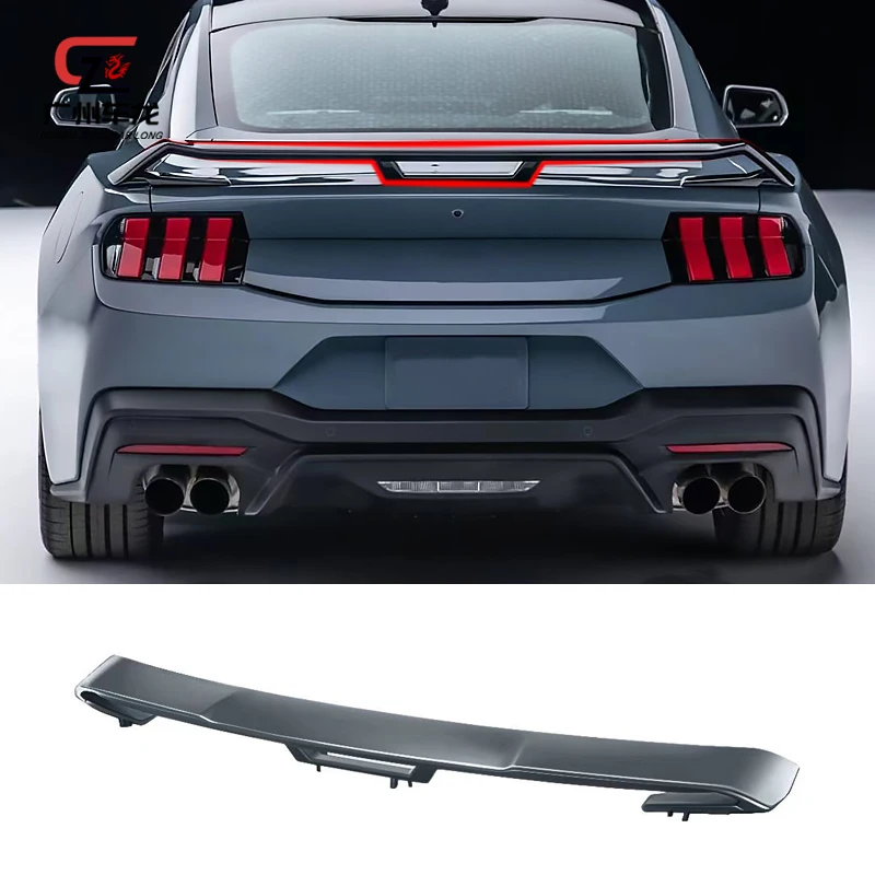 For-Ford-Mustang-2024-Rear-Spoiler-Body-Kit-ABS-Material-Splitter ...