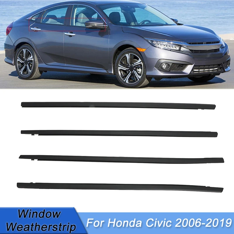 Car-Window-Weatherstrip-For-Honda-Civic-2006-2019-Windows-Glasses-Seals ...