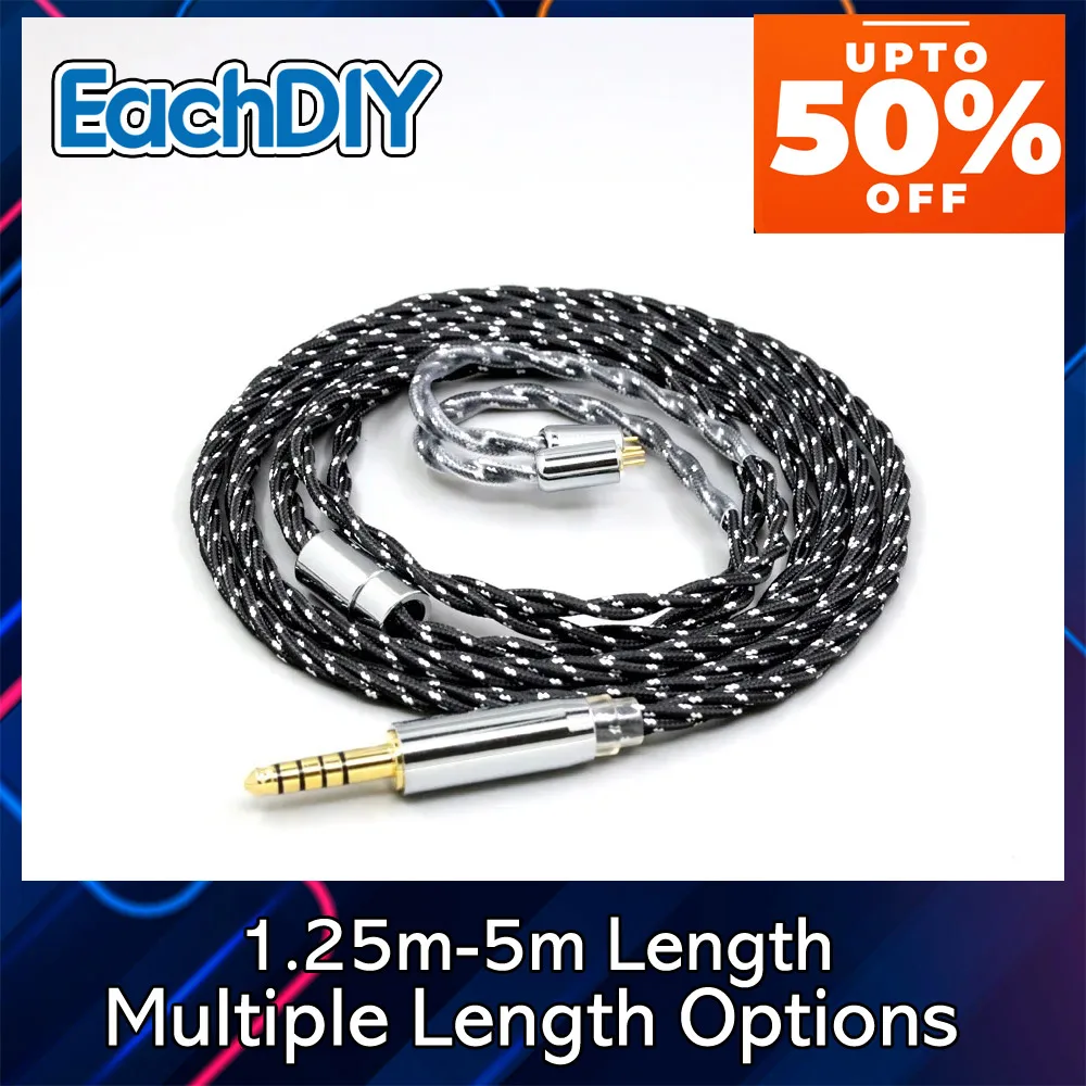 OFC Nylon Twisting Earphone Cable For IEM 0.78mm Flat Step JH Audio ...