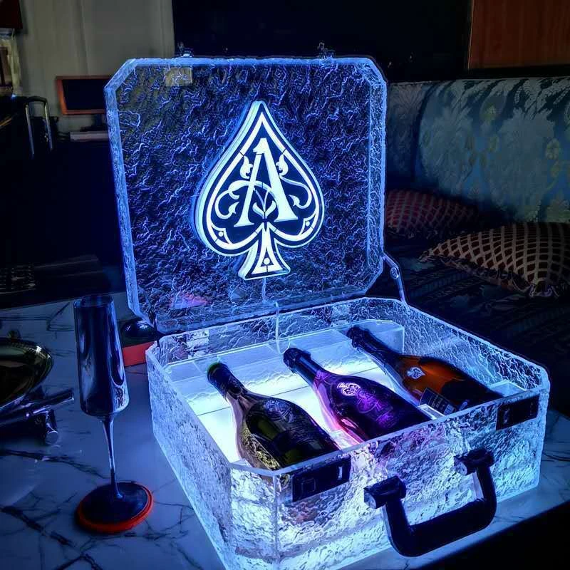 Ace Spades Champagne Box | Bottle Presenter Suitcase | Vip Bottle ...