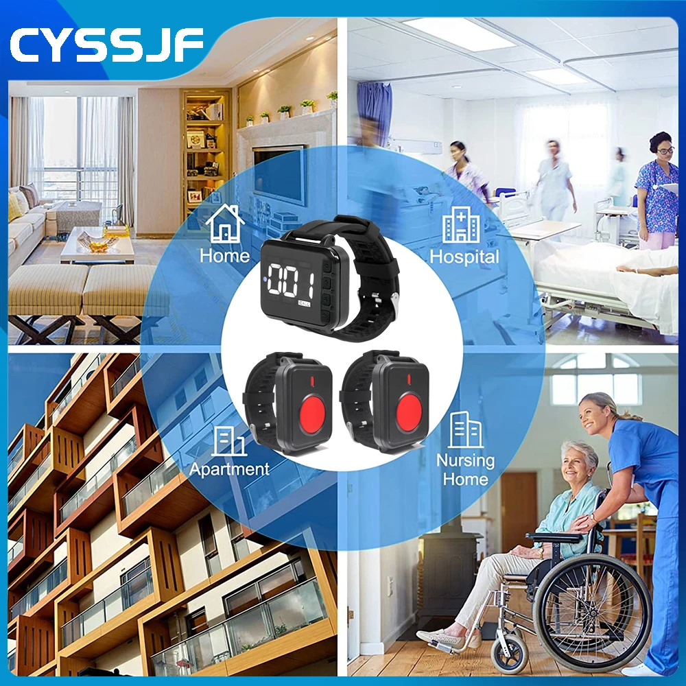 Ycall-Caregiver-Pager-Wireless-SOS-Watches-Call-Button-for-Home-Elderly ...