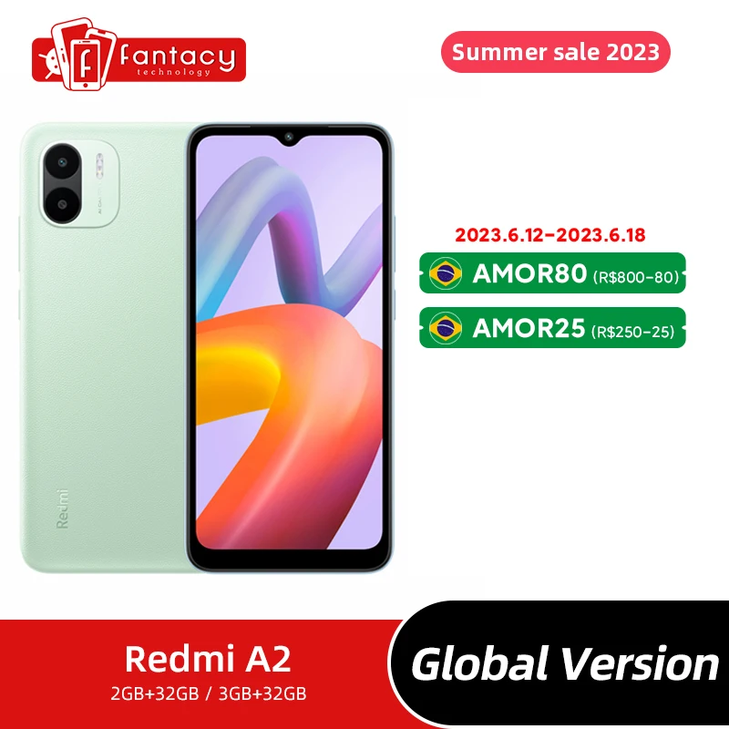 Xiaomi Redmi A2 A 2 Telefone Android 2GB 32GB MTK Helio G36 Grande 6.52 ...