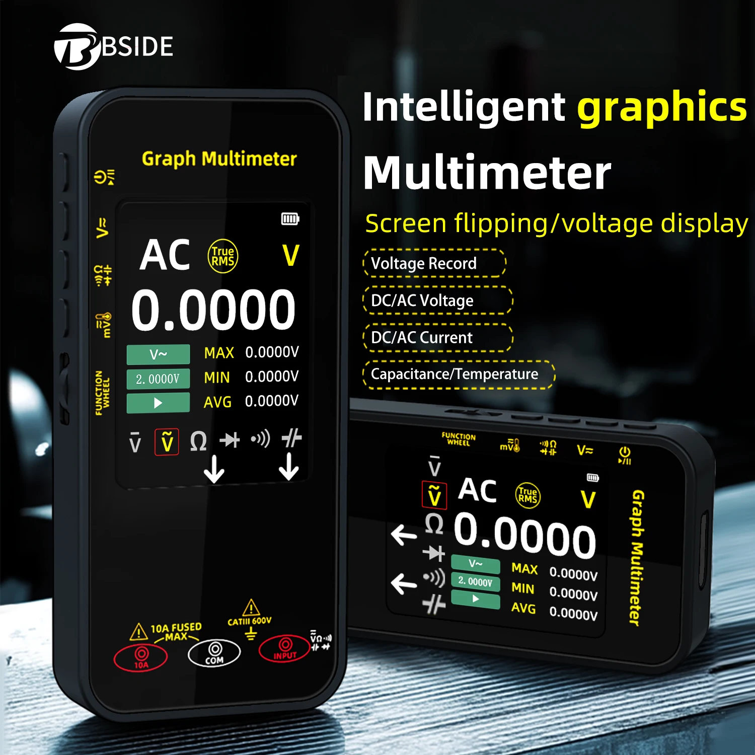 BISDE Digital Multimeter, Voltage Waveform Recording, Temperature ...
