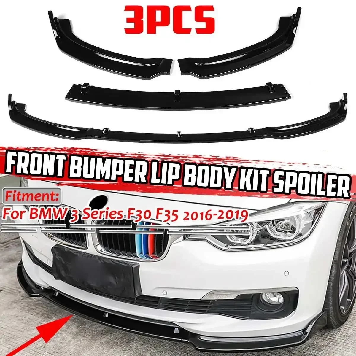 High-Quality-F30-F35-ABS-Car-Front-Bumper-Lip-Spoiler-Diffuser-Guard ...