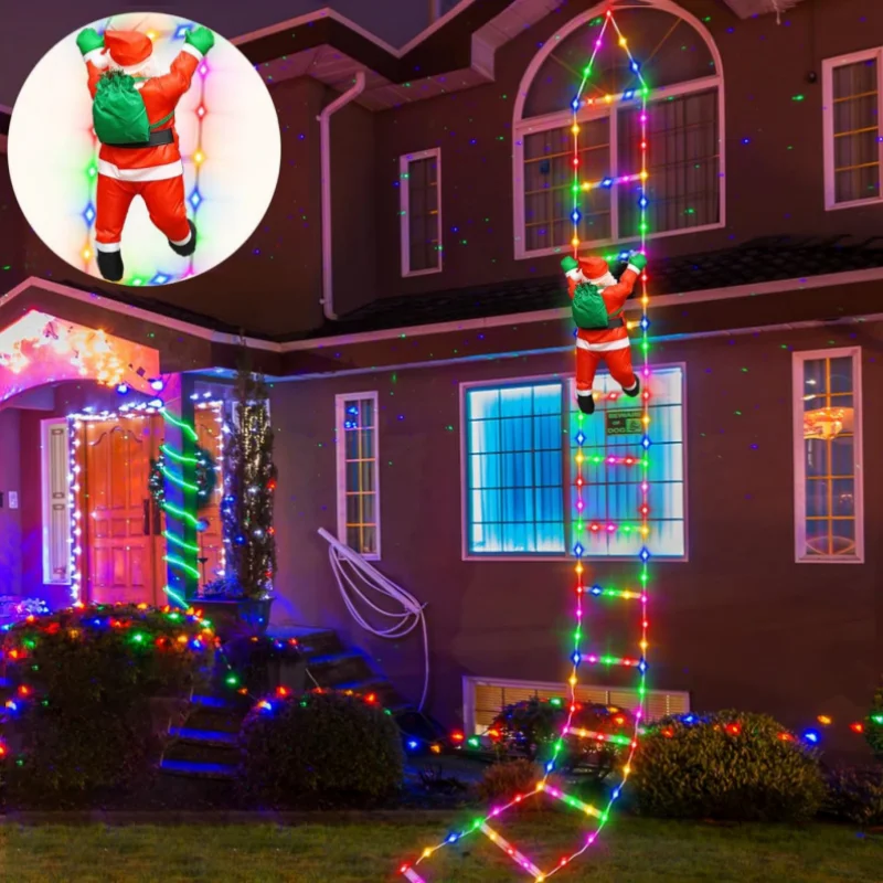 LED-Father-Christmas-Ladder-Lights-Christmas-tree-hanging-strip-light ...