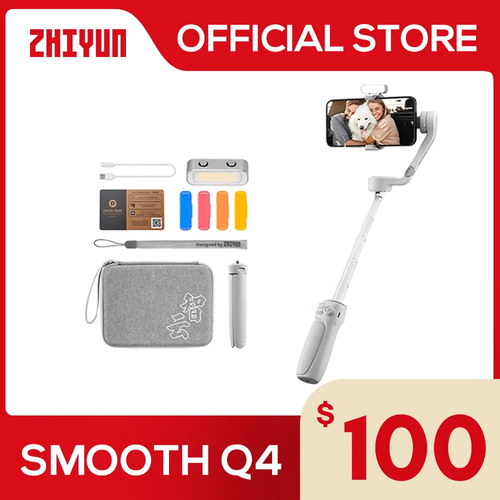 ZHIYUN cardán oficial Smooth Q4 para teléfono inteligente, estabilizador de mano de 3 ejes ...