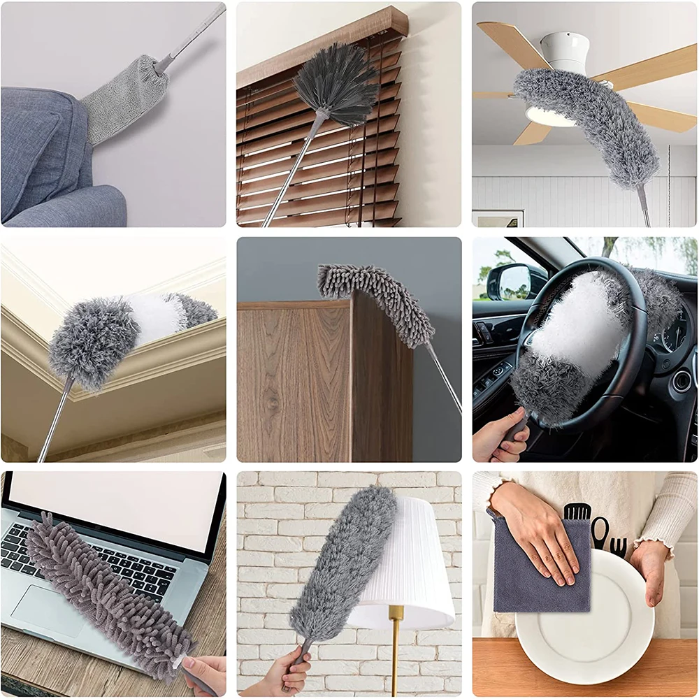 Duster Handle Microfiber Feather Dusters Cleaning Clean Feather Duster Microfiber Aliexpress