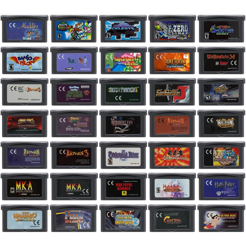 GBA Game Cartridge F-Zero Hamtaro Resident Evil Oriental Blue Super ...
