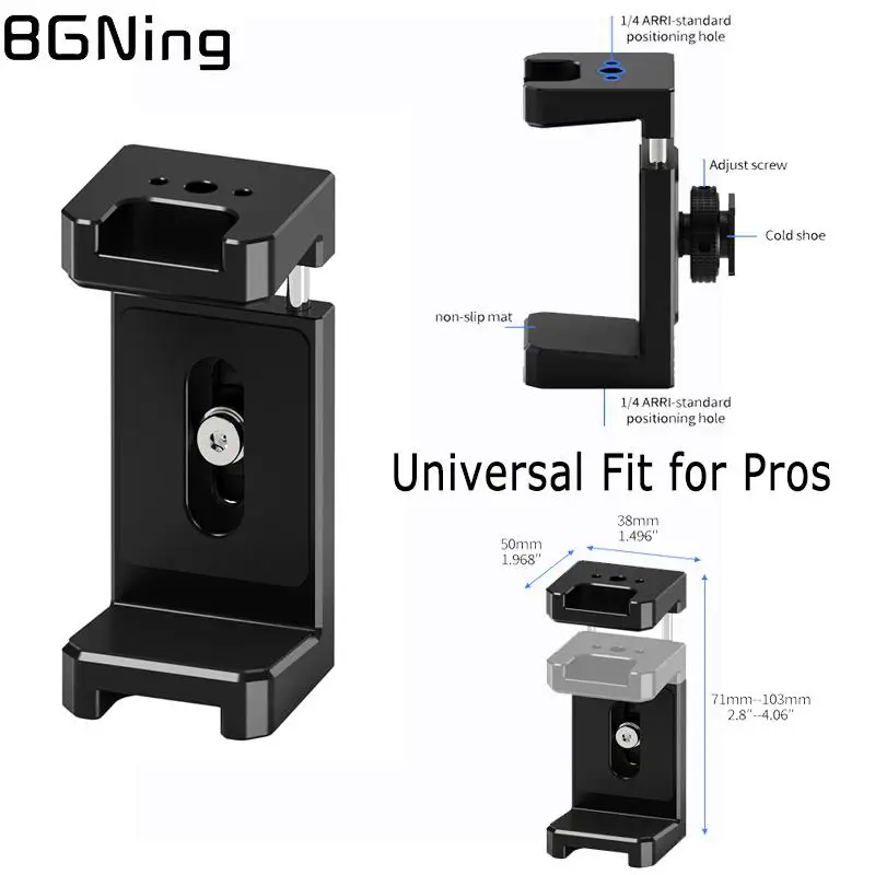 Universal Holder SSD Card Clamp Mount Power Bank Clip Cold Shoe Bracket ...