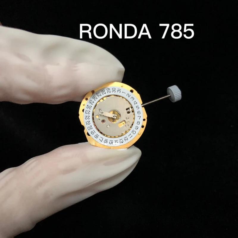 RONDA-785-New-Original-Swiss-Calendar-Quartz-Movement-Gold-and-Silver ...