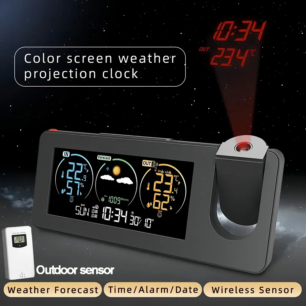 Digital-Alarm-Table-Clock-Weather-Station-Electronic-Projection-Wall ...