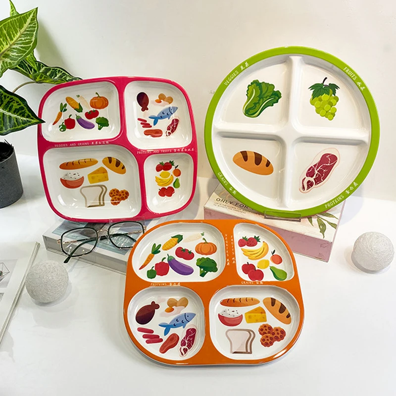Melamine-Resin-Partition-Plate-Household-Adult-Quantitative-Healthy ...