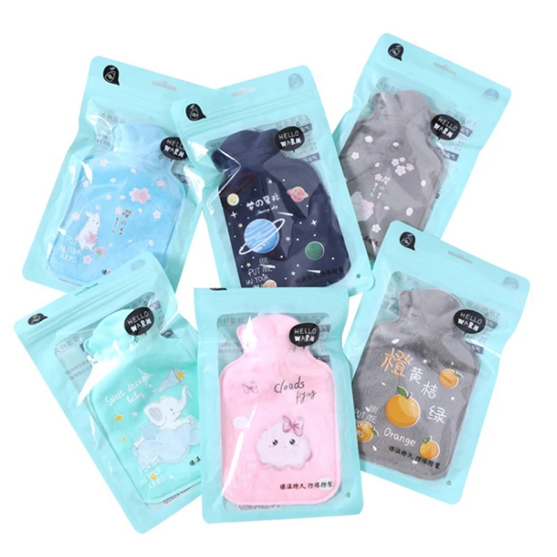 Hot Water Bottle Rubber Bag Cute Cartoon Warm Relaxing Safe Heat Cold ...