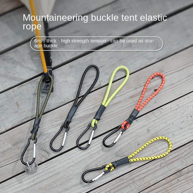 Outdoor-Carabiner-Mountaineering-Elastic-String-Hook-Multifunctional ...