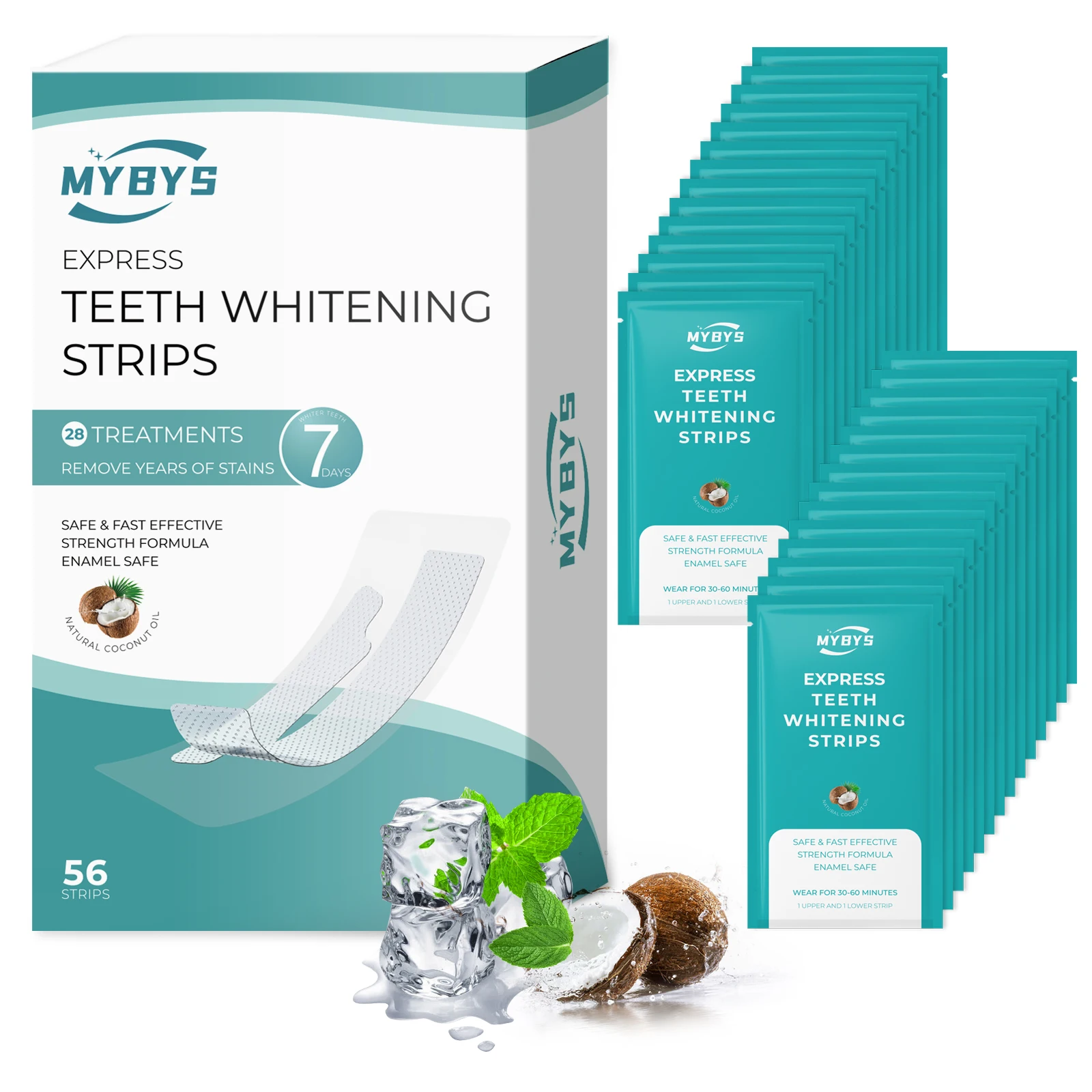 MYBYS-28-Pairs-Gel-Teeth-Whitening-Strips-Oral-Hygiene-Remove-Stains ...
