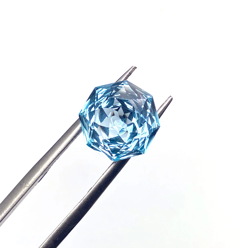 100% Natural Sky Topaz Birdcut Loose Gemstone Concave Cut for 925 ...
