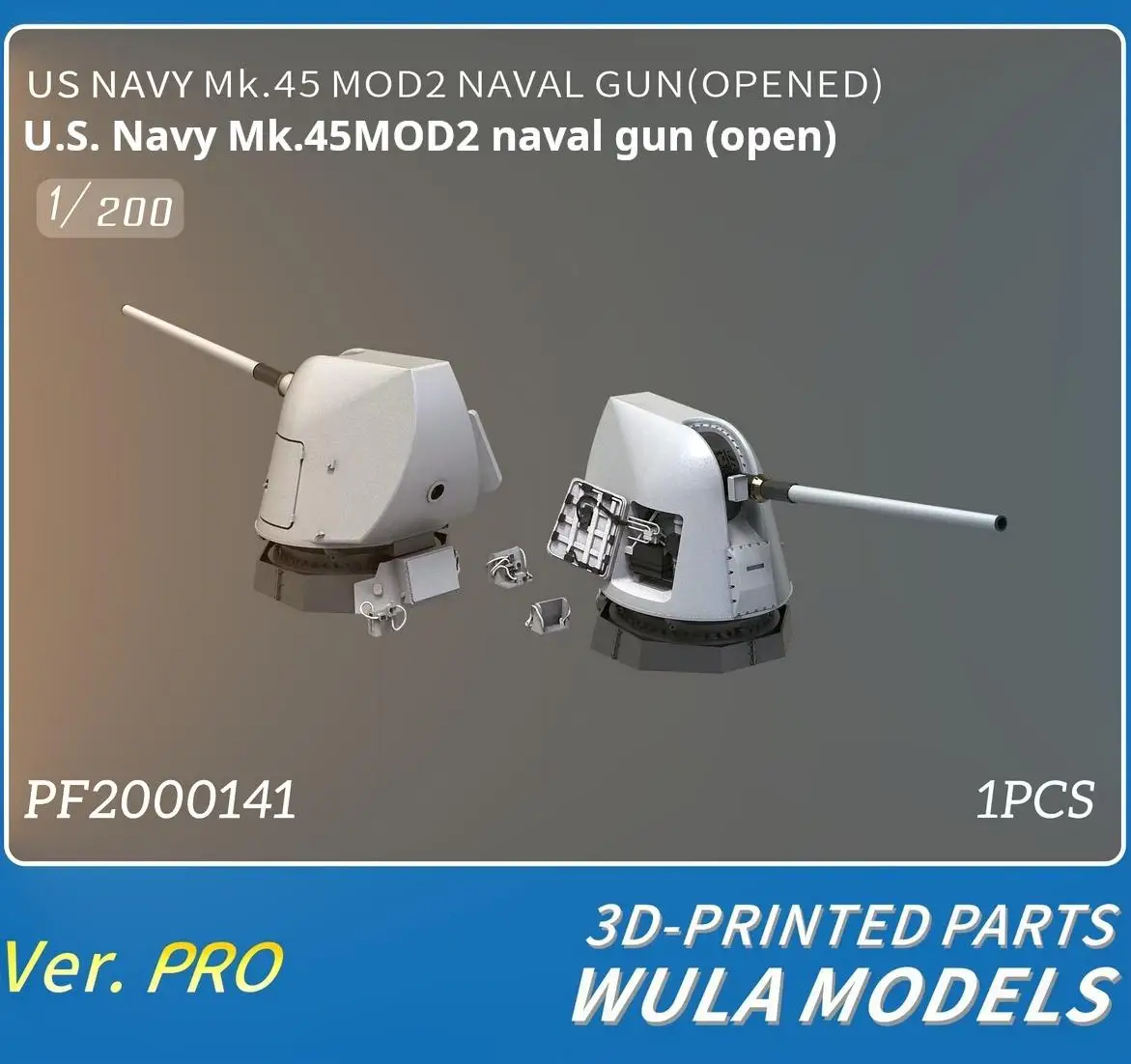 WULA-MODELS-PF2000141-1-200-US-Navy-Mk-45-Mod-2-Naval-Gun-Opened-3D ...