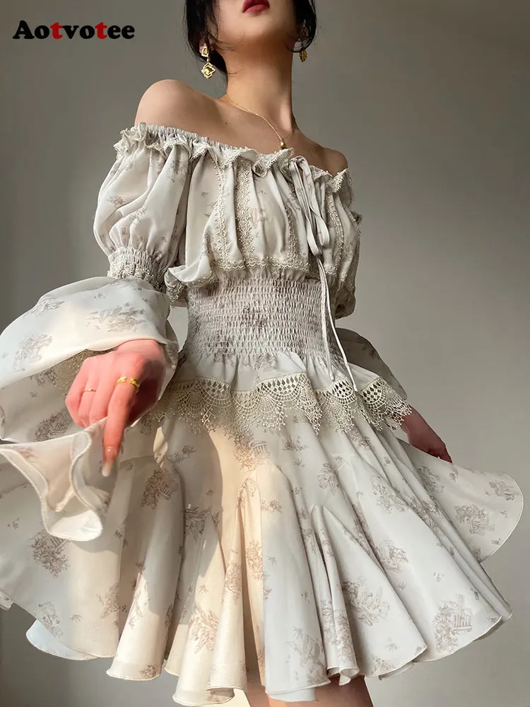 Elegant Two Piece Sets Womens Outifits 2023 New Fashion Lantern Sleeve ...