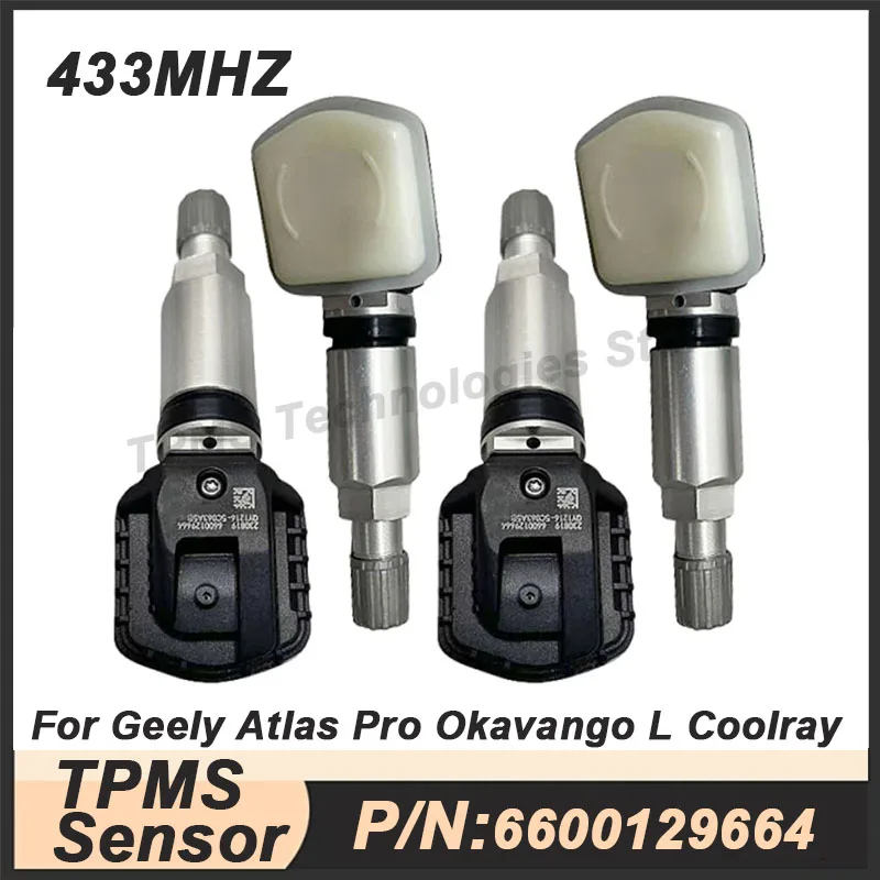 4/1PCS 433MHz TPMS Sensor Tire Pressure Monitoring System 6600129664 ...