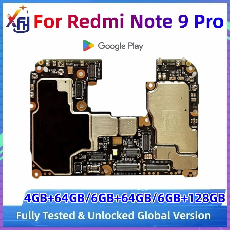 Original Unlocked Motherboard For Xiaomi Redmi Note 9 Pro Note9pro Mainboard With Chips Logic ...