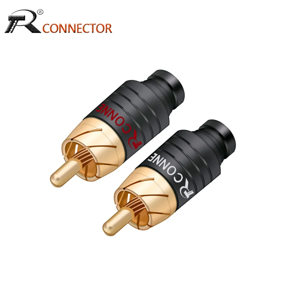 4pcs-2pairs-Luxury-Soldering-RCA-Plug-Jack-Connector-Speaker-Audio-Output-Input-Adapter-Plug ...
