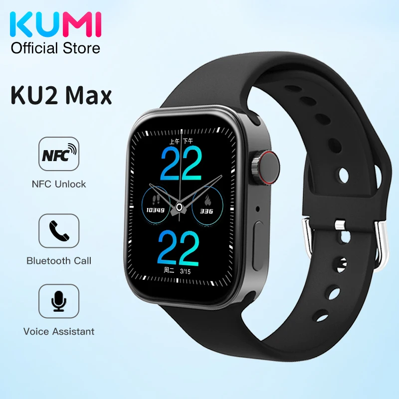 KUMI-KU2-Max-Men-Smart-Watch-Bluetooth-Call-Sport-Fitness-Heart-Rate ...