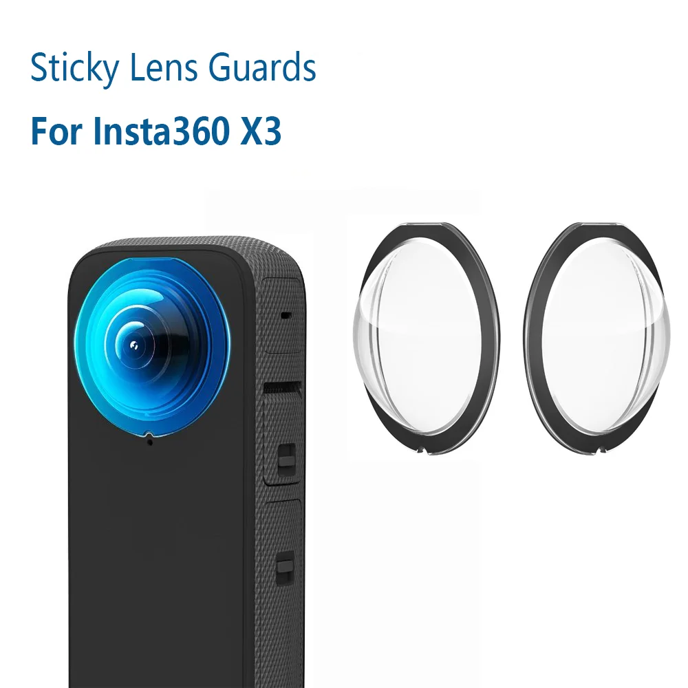 1 Pair Sticky Lens Guards For Insta360 X3 Dual-Lens 360 Mod For Insta ...