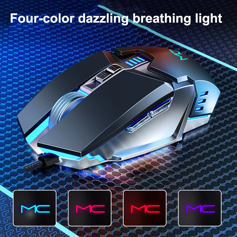 Wired Mechanical Gaming Mouse For Laptop Macbook PC Gamer USB Computer ...