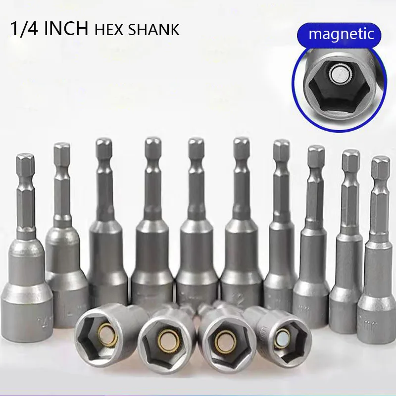 6mm-14m-Impact-Hex-Socket-Magnetic-Nut-Screwdriver-1-4-Hex-Shank ...